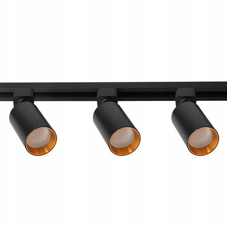 COMPLETE RAIL SYSTEM WITH REFLECTORS BLACK (1.90m rail + 3pcs ...