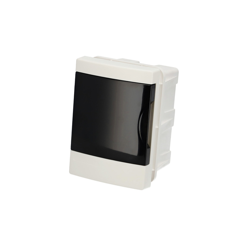 Recessed distribution board 2 modules (1x2) white tinted doors ...
